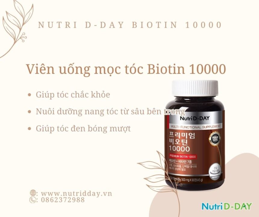 Giải mã lý do vì sao Nutri D-Day PREMIUM Biotin 10000 giúp tóc chắc ...